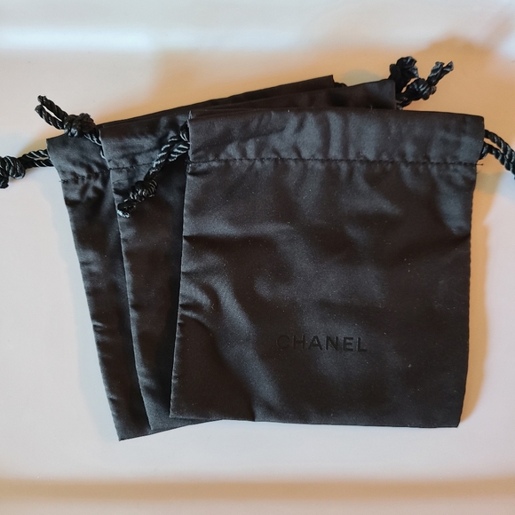 CHANEL | Bags | Chanel Drawstring Bag Pouch Lot Of 3 | Poshmark